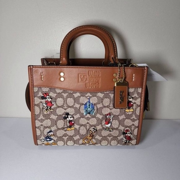 Coach | Bags | New Disney X Coach Rogue 25 In Signature Textile ...